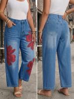 China Casual Printed Summer 2026 wholesale denim jeans for Regular Fit Non Stretch Custom (9961) for sale
