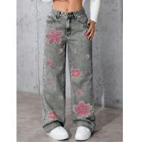 China Blue High Waist Spring 2026 wholesale denim jeans for Regular Custom (9903-3) for sale