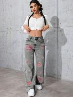 China Blue High Waist Spring 2026 wholesale denim jeans for Regular Custom (9903-3) for sale