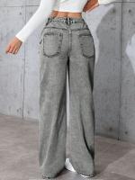 China Blue High Waist Spring 2026 wholesale denim jeans for Regular Custom (9903-3) for sale