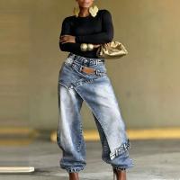 China Cotton Light Blue High Waist wholesale denim jeans for Summer 2026 Regular Fit Custom (9963-1) for sale