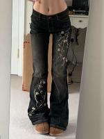 China Black Spring 2026 Regular wide leg track pants Custom (9951) for sale