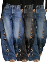 China Low Waist Light Blue Spring 2026 Casual Pants Custom (9958-2) for sale