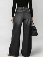 China Black Low Waist Spring 2026 wide leg track pants Non Stretch Regular Custom (9958-1) for sale
