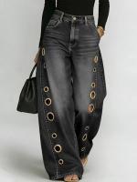 China Black Low Waist Spring 2026 wide leg track pants Non Stretch Regular Custom (9958-1) for sale