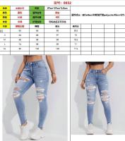 China Men's Casual Low Waist Light Blue Casual Pants Custom (9932) for sale