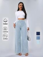 China Light Blue Straight Pant Regular Casual Pants Custom (991-2) for sale