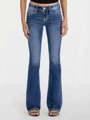 China Regular Blue Low Waist Spring 2026 Casual Pants Custom (9944) for sale