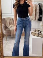 China Embroidered Blue Casual Low Waist Casual Pants Custom (9945) for sale