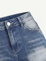 China Blue Low Waist Embroidered cargo shorts wholesale Spring 2026 Regular Custom (3032) for sale