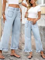 China Straight Pant Blue Low Waist Spring 2026 wholesale denim jeans for Regular Custom (9937) for sale