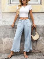 China Straight Pant Blue Low Waist Spring 2026 wholesale denim jeans for Regular Custom (9937) for sale
