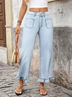 China Straight Pant Blue Low Waist Spring 2026 wholesale denim jeans for Regular Custom (9937) for sale