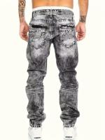 China Grey High Waist Embroidered Casual Pants Custom (0002-1) for sale