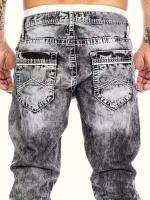 China Grey High Waist Embroidered Casual Pants Custom (0002-1) for sale
