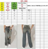 China Blue Casual Low Waist wholesale denim jeans for Distressed Spring 2026 Custom (9936) for sale
