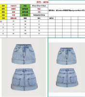 China Men's Blue Washed Low Waist Denim Skirts Custom (4018) for sale