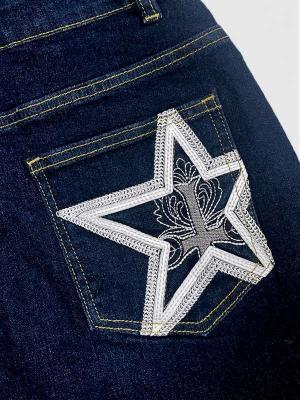 China Casual Low Waist Embroidered Denim Skirts Custom (4010) for sale