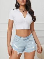 China Slim Fit Blue Casual Low Waist cargo shorts wholesale Spring 2026 Regular Custom (3017) for sale