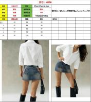 China Blue Low Waist Embroidered Denim Skirts Custom (4006) for sale