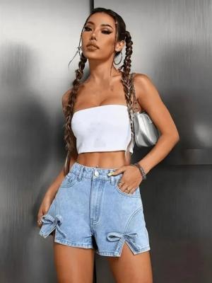 China Blue Jacquard High Waist cargo shorts wholesale Spring 2026 Regular Custom (3016) for sale