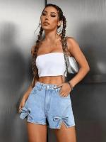 China Blue Jacquard High Waist cargo shorts wholesale Spring 2026 Regular Custom (3016) for sale