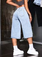 China Blue Casual High Waist wholesale denim jeans for Spring 2026 Non Stretch Custom (502) for sale