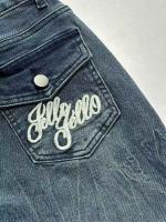 China Blue High Waist Breathable wholesale denim jeans for Embroidered Spring 2026 Custom (9930) for sale