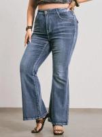 China Slim Fit Blue Casual High Waist wholesale denim jeans for Breathable Embroidered Custom (801) for sale