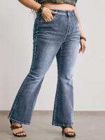 China Slim Fit Blue Casual High Waist wholesale denim jeans for Breathable Embroidered Custom (801) for sale