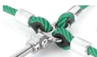China Stainless Steel 304 Triple Eye Shackle  for combination rope for sale