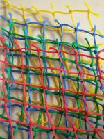 China Braided Polyethylene Rope Netting For Playground 50mm 4.0mm Anti Climb Colored for sale