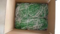 China 120mm Mesh Striped Soccer Net Knotted Polyethylene Square for sale