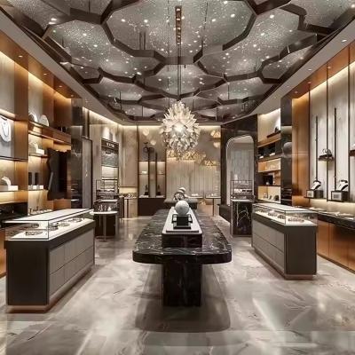 China Luxury Wooden Jewelry Cabinet with Glass Display Section & Lock System for sale