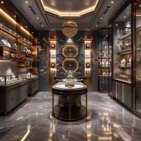 China Luxury Wooden Jewelry Cabinet with Glass Display Section & Lock System for sale
