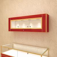 China Wholesale Custom Lockable Display Cases and Wall-Mounted Stainless Steel Frame Jewelry Display Cases with LED Lighting for sale