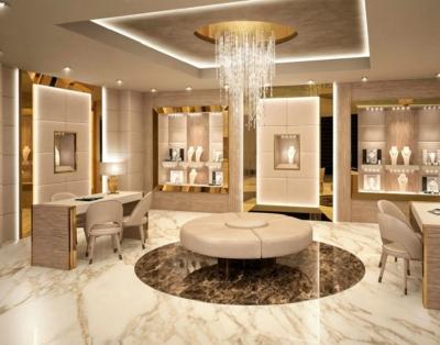 China Luxury Modern White Jewelry Display Cabinet, Premium Glass Showcase for High-End Jewelry Retail for sale