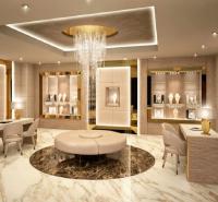 China Luxury Modern White Jewelry Display Cabinet, Premium Glass Showcase for High-End Jewelry Retail for sale