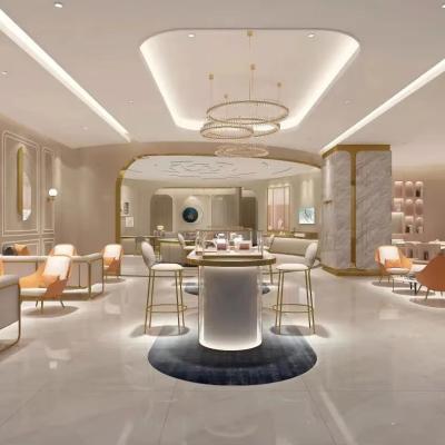 China Custom Design Stainless Steel Jewelry Showcase Gold Jewelry Display Cabinet with LED for sale