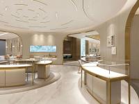 China Custom Design Stainless Steel Jewelry Showcase Gold Jewelry Display Cabinet with LED for sale
