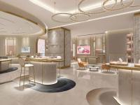 China Custom Design Stainless Steel Jewelry Showcase Gold Jewelry Display Cabinet with LED for sale
