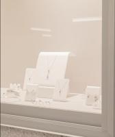 China Minimalist Terrazzo LED Jewelry Store Reception Desk & Negotiation Table Set High End Custom Design for Luxury Boutique for sale