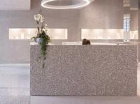 China Minimalist Terrazzo LED Jewelry Store Reception Desk & Negotiation Table Set High End Custom Design for Luxury Boutique for sale