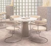 China Minimalist Terrazzo LED Jewelry Store Reception Desk & Negotiation Table Set High End Custom Design for Luxury Boutique for sale