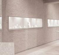 China Minimalist Terrazzo LED Jewelry Store Reception Desk & Negotiation Table Set High End Custom Design for Luxury Boutique for sale