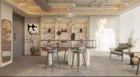 China Luxury Jewelry Shop Interior Design for Shopping Malls LED Lighting Wall Mounted Display Case for sale