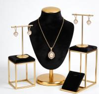 China Double-Tier Metal Mesh Jewelry Stand | Industrial Style for Earrings & Necklaces for sale