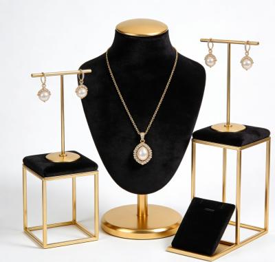 China Double-Tier Metal Mesh Jewelry Stand | Industrial Style for Earrings & Necklaces for sale