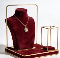 China Double-Tier Metal Mesh Jewelry Stand | Industrial Style for Earrings & Necklaces for sale