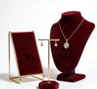 China Double-Tier Metal Mesh Jewelry Stand | Industrial Style for Earrings & Necklaces for sale